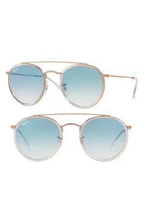 Ray-ban 51mm Aviator Sunglasses - Blue Transparent
