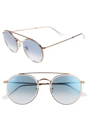 Ray-ban 51mm Aviator Sunglasses - Blue Transparent
