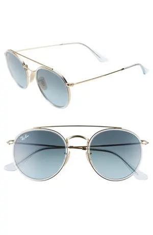 Ray-ban Ray-Ban 51mm Aviator Sunglasses Gold/ Blue Gradient