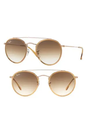 Ray-ban Ray-Ban 51mm Aviator Sunglasses Light Brown