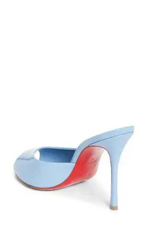 CHRISTIAN LOUBOUTIN Me Dolly Peep Toe Slide Sandal - Ceruleo