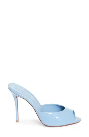 CHRISTIAN LOUBOUTIN Me Dolly Peep Toe Slide Sandal - Ceruleo