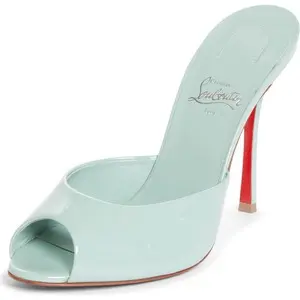 CHRISTIAN LOUBOUTIN Me Dolly Peep Toe Slide Sandal - Oxy Blue/oxy Blue
