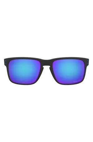 Oakley 56mm Prizm™ Polarized Keyhole Sunglasses - Rubber Black