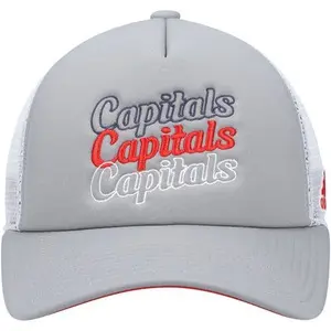 Adidas Washington Capitals Embroidered Trucker Hat - Gray