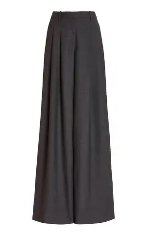 NILI LOTAN Dillion Wool Wide-leg Pants