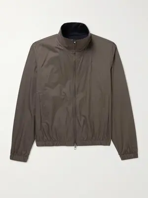 Loro Piana Windmate Reversible Shell And Cashmere Bomber Jacket - Brown
