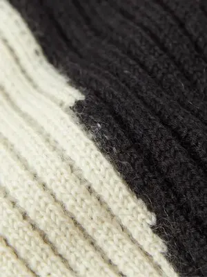 Saint Laurent Wool-blend Jacquard Hooded Cardigan