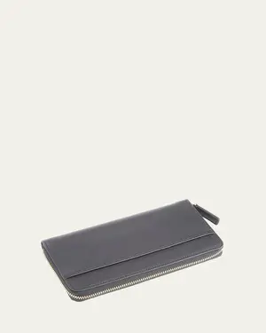 ROYCE NEW YORK Rfid Blocking Continental Wallet, Personalized - Black