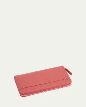 ROYCE NEW YORK Rfid Blocking Continental Wallet, Personalized - Red