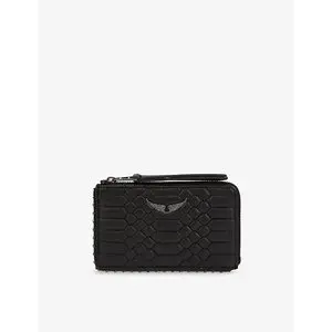 Zadig&Voltaire Logo-plaque Leather Cardholder - Noir