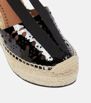 Alaïa Laser-cut Espadrille Wedges