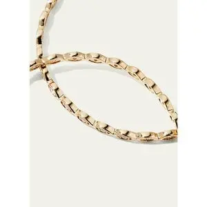 SYDNEY EVAN Yellow Gold Large Marquise Evil Eye Diamond Hoop Earrings