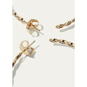SYDNEY EVAN Yellow Gold Large Marquise Evil Eye Diamond Hoop Earrings
