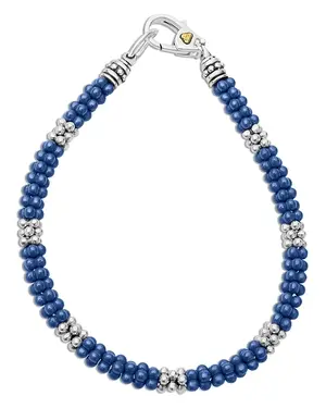 Lagos Sterling Silver Ceramic Bracelet - Blue/silver