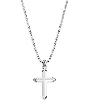John Hardy Sterling Classic Chain Cross Pendant Necklace - Silver