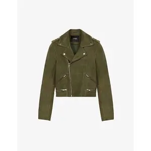 Maje Basalta Suede Biker Jacket