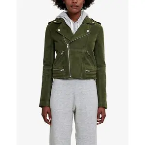 Maje Basalta Suede Biker Jacket