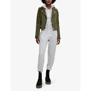 Maje Basalta Suede Biker Jacket