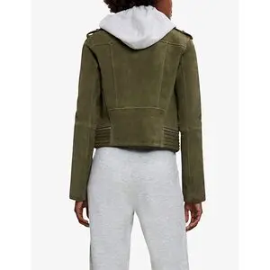 Maje Basalta Suede Biker Jacket