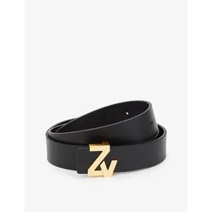Zadig&Voltaire Logo Buckle Leather Belt