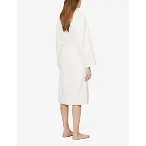 YVES DELORME Toile Self-tie Cotton-blend Robe - Nacre