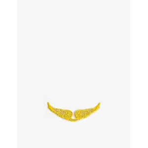 Zadig&Voltaire Rhinestone-embellished Metal Badge - Shiny Yellow/ Crystal