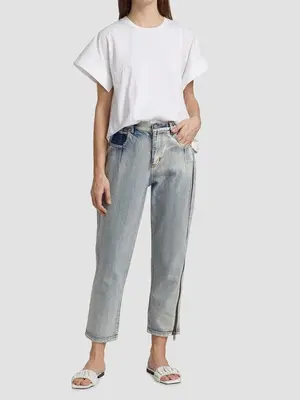 3.1 Phillip Lim High-rise Zip Detail Straight-leg Jeans - Indigo