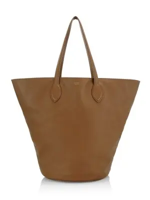 Khaite Khaite Osa Circle Leather Tote Bag - Caramel
