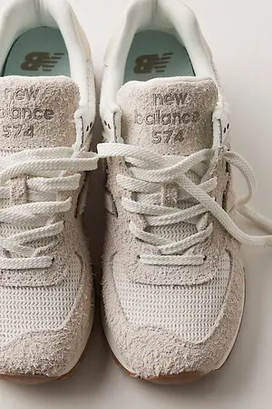 NEW BALANCE 574 Leather Sneakers - Beige