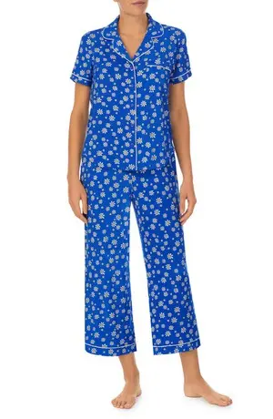 Kate Spade New York Kate Spade New York Printed Crop Pajama Set Blue Multi
