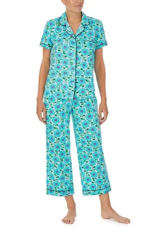 Kate Spade New York Kate Spade New York Printed Crop Pajama Set Blue Print