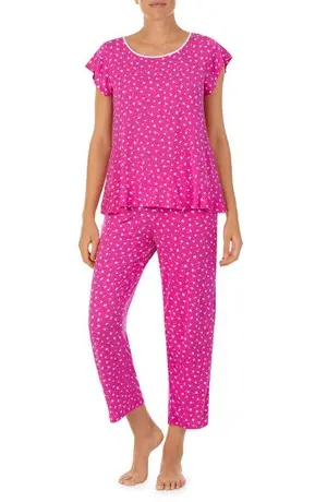 Kate Spade New York Kate Spade New York Printed Crop Pajama Set Dkpk Prt