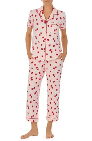 Kate Spade New York Kate Spade New York Printed Crop Pajama Set Pink/ Print