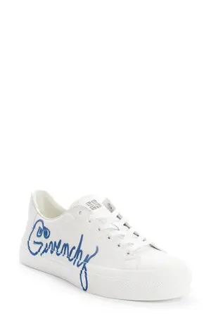 Givenchy X Josh Smith City Sport Low Top Sneaker White/ Blue