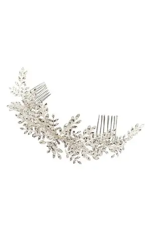 Brides & Hairpins BRIDES & HAIRPINS Serena Crystal Hair Comb Classic Silver