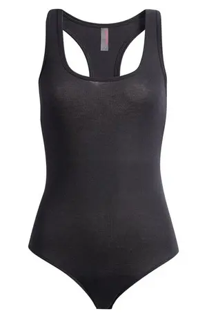 Commando Ribbed Racerback Tank Bodysuit - Blk-black