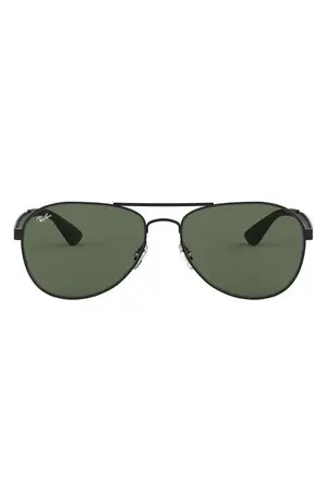 Ray-ban 61mm Aviator Sunglasses - Mat Gunmet
