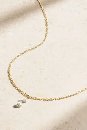 Mizuki 14-karat Diamond Chain Necklace - Gold