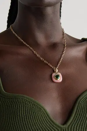 Retrouvai 14-karat Opal And Tourmaline Necklace