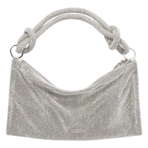 Cult Gaia Hera Nano Crystal Shoulder Bag - Silver