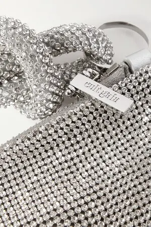 Cult Gaia Hera Nano Crystal Shoulder Bag - Silver