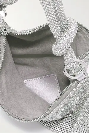 Cult Gaia Hera Nano Crystal Shoulder Bag - Silver