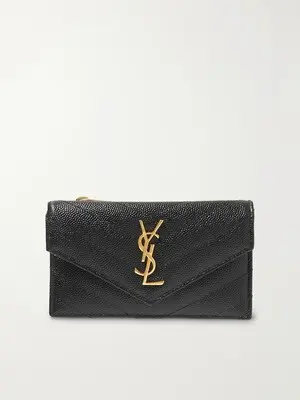 Saint Laurent Monogramme Quilted Leather Wallet - Black