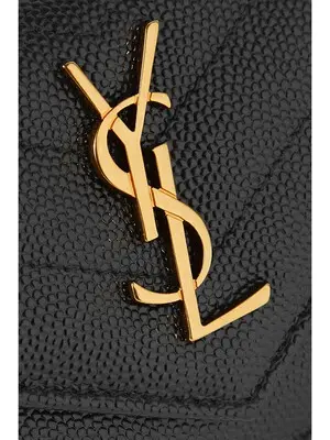 Saint Laurent Monogramme Quilted Leather Wallet - Black