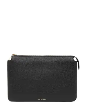 Whistles Whistles Elita Double Pouch Clutch Black