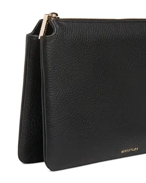 Whistles Elita Double Pouch Clutch - Black