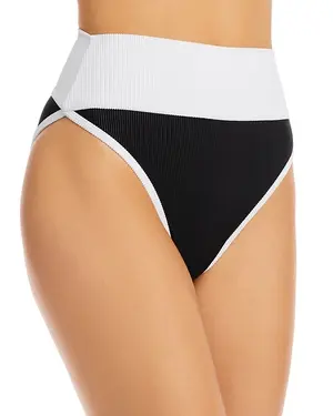 Beach Riot Emmy Bikini Bottom - Black White