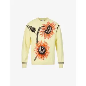 Paul Smith Sunflower Intarsia-Knit Cotton-Blend Jumper - Yellow