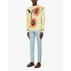 Paul Smith Sunflower Intarsia-Knit Cotton-Blend Jumper - Yellow